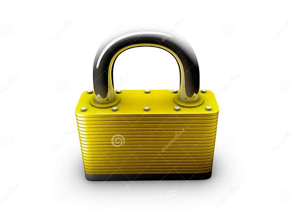 Lock object in studio stock illustration. Illustration of object - 32782235