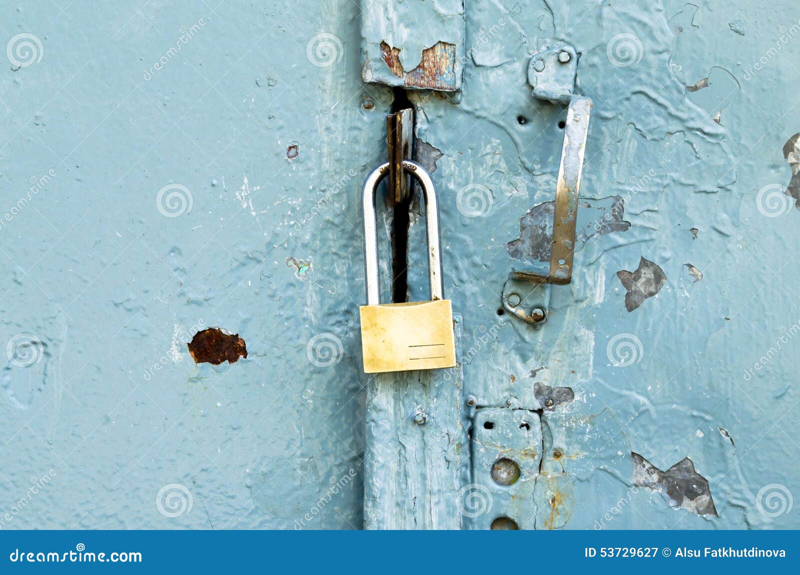 Lock on old door stock image. Image of gently, door, enter - 53729627