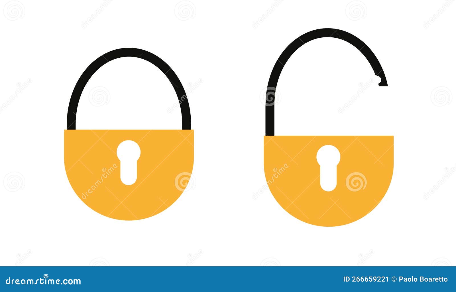 Lock Open and Lock Closed Icons. Padlock Symbol - Stock Vector Stock ...