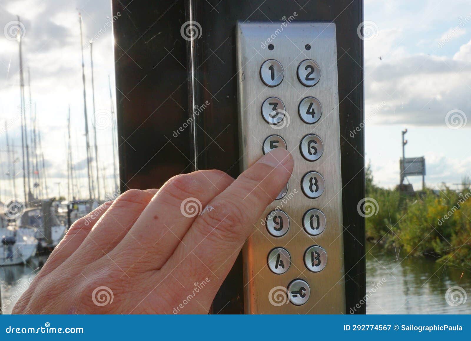Lock that is Opened and Closed with a Numerical Code. Secured and Off ...