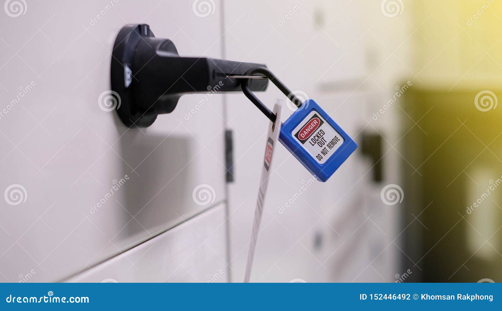 Lock Out for Electrical Maintenance Stock Photo - Image of mills ...