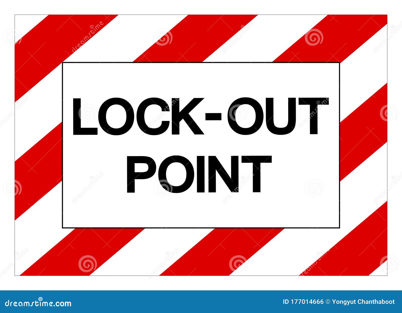 Lock Out Point Punto De Bloqueo Symbol Sign, Vector Illustration ...