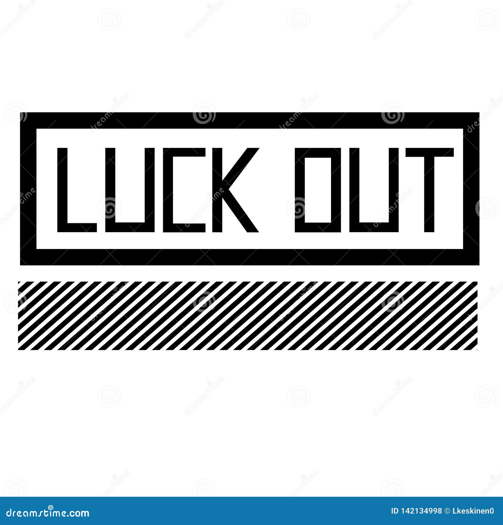 Lock out stamp on white stock vector. Illustration of label - 142134998