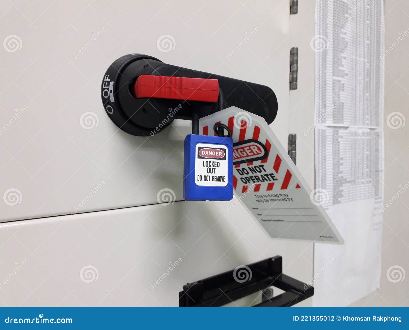 Lock out stock photo. Image of clips, lockout, devices - 221355012