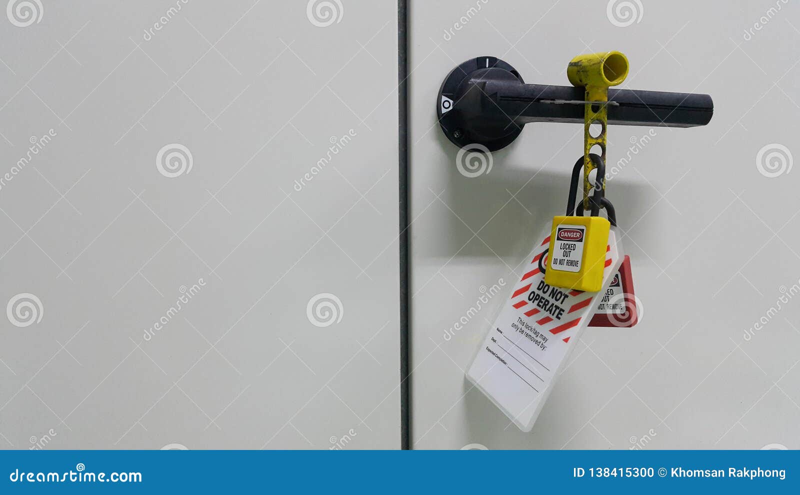 Lockout Devices and Safety First Point Stock Photo - Image of keys ...