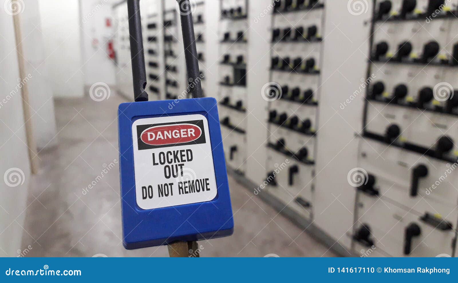 Specific Lockout Devices and Safety First Point Stock Photo - Image of ...