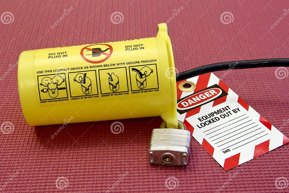 Lock out tag out safety stock image. Image of card, danger - 29137419