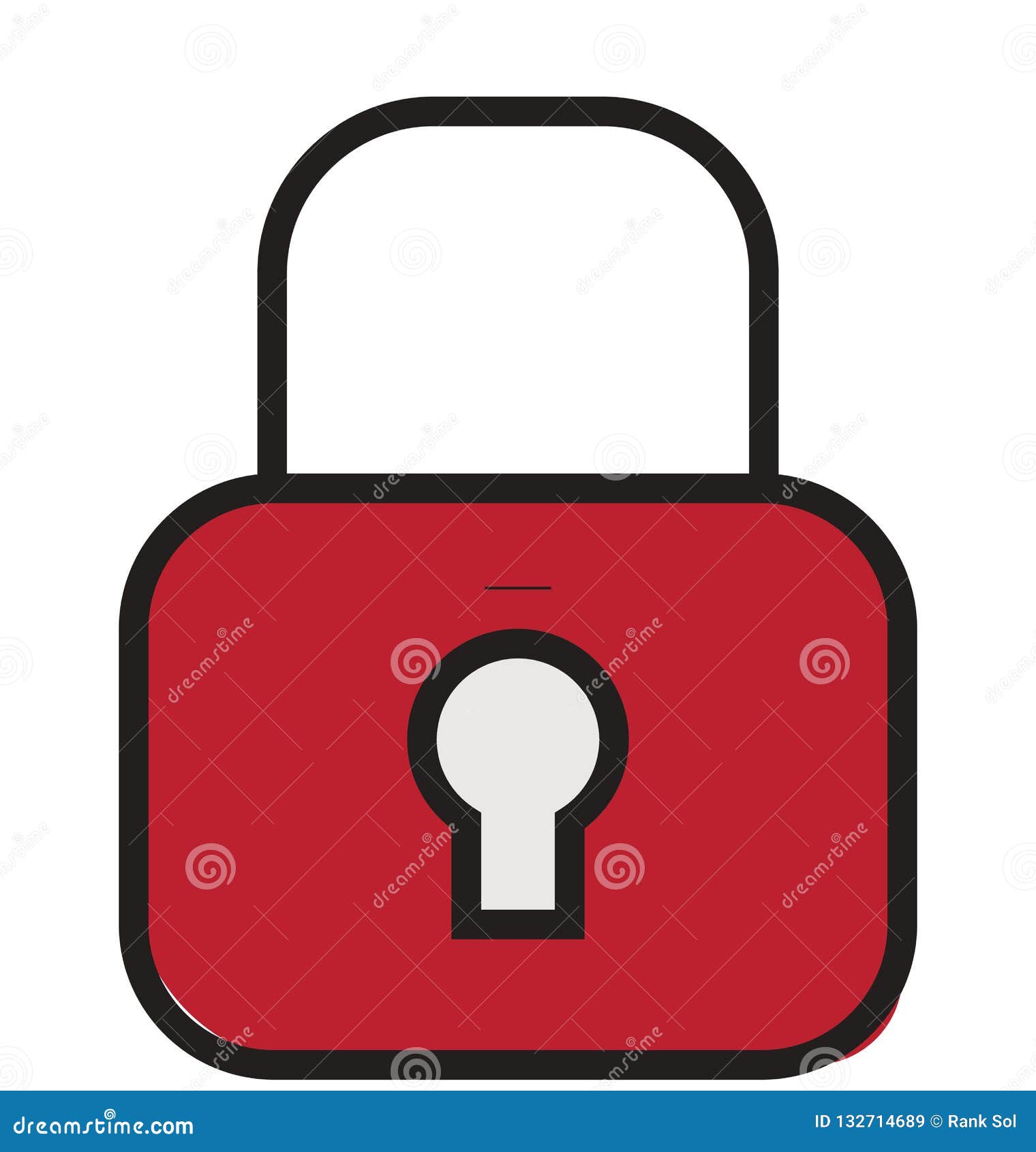 Lock Outline and Filled Isolated Vector Icon that Can Be Easily Edited ...