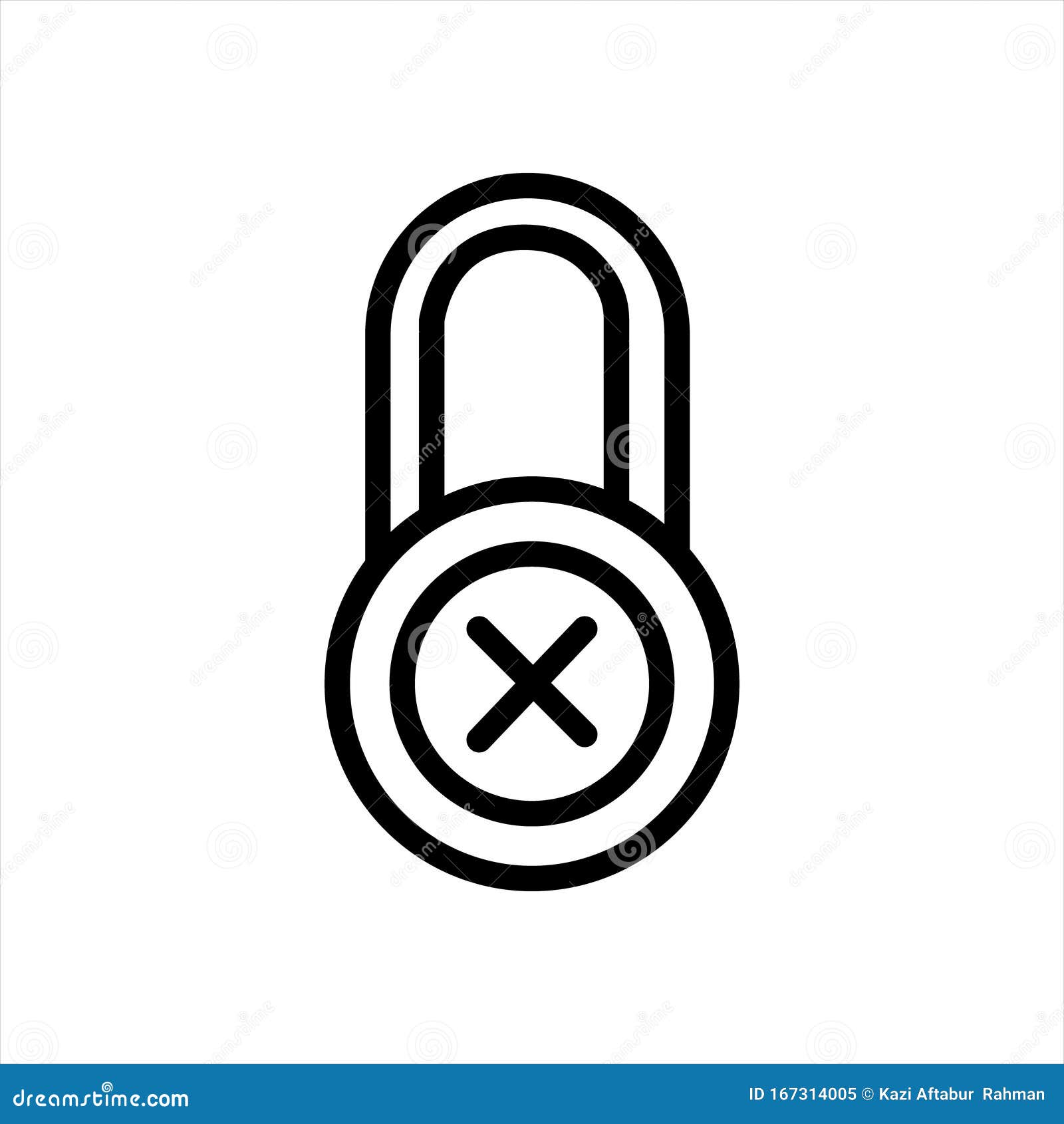 Lock Padlock Icon Symbol Illustration Design Stock Vector ...