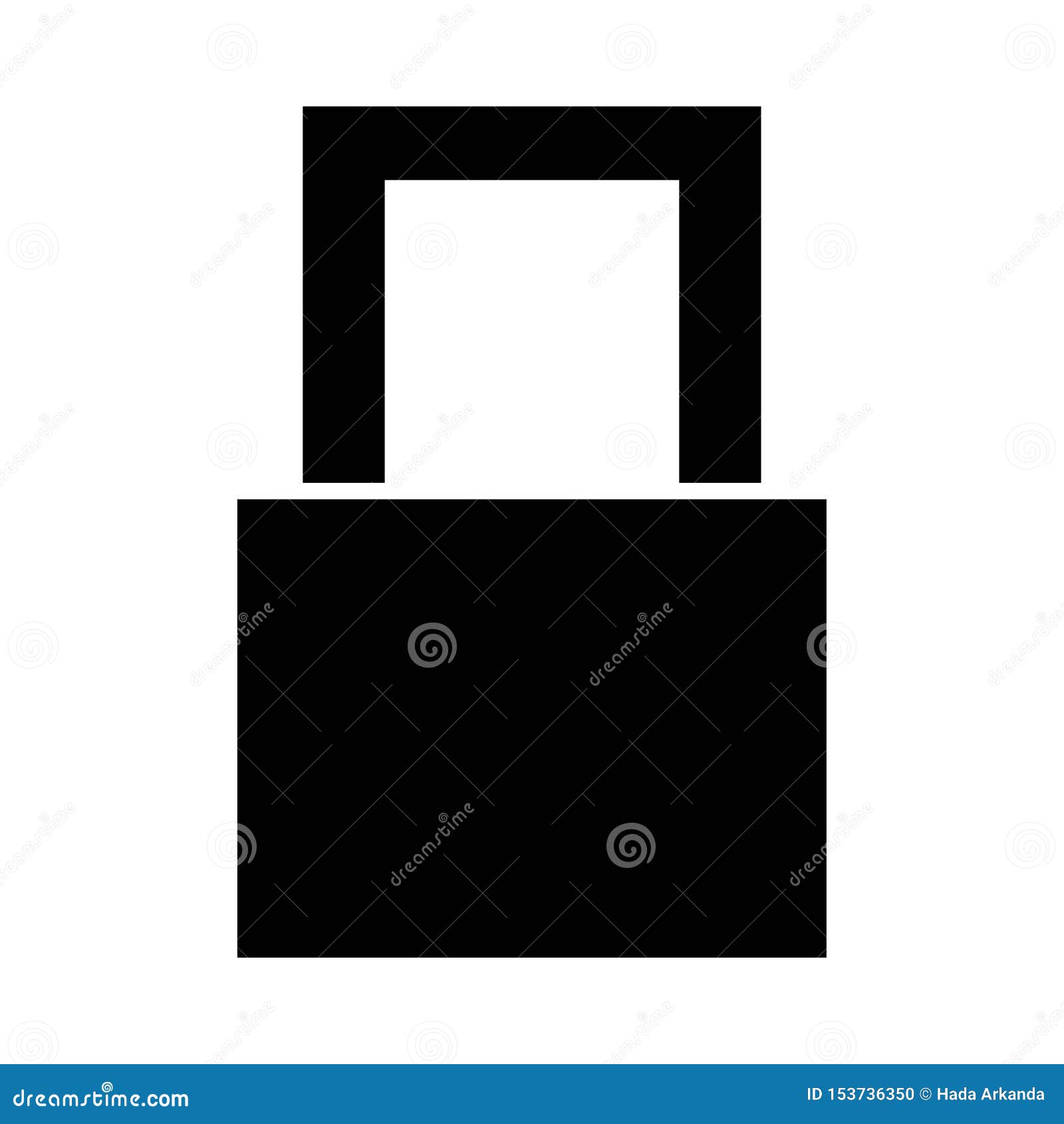 Lock Padlock Password Icon or Logo Illustration Stock Vector ...