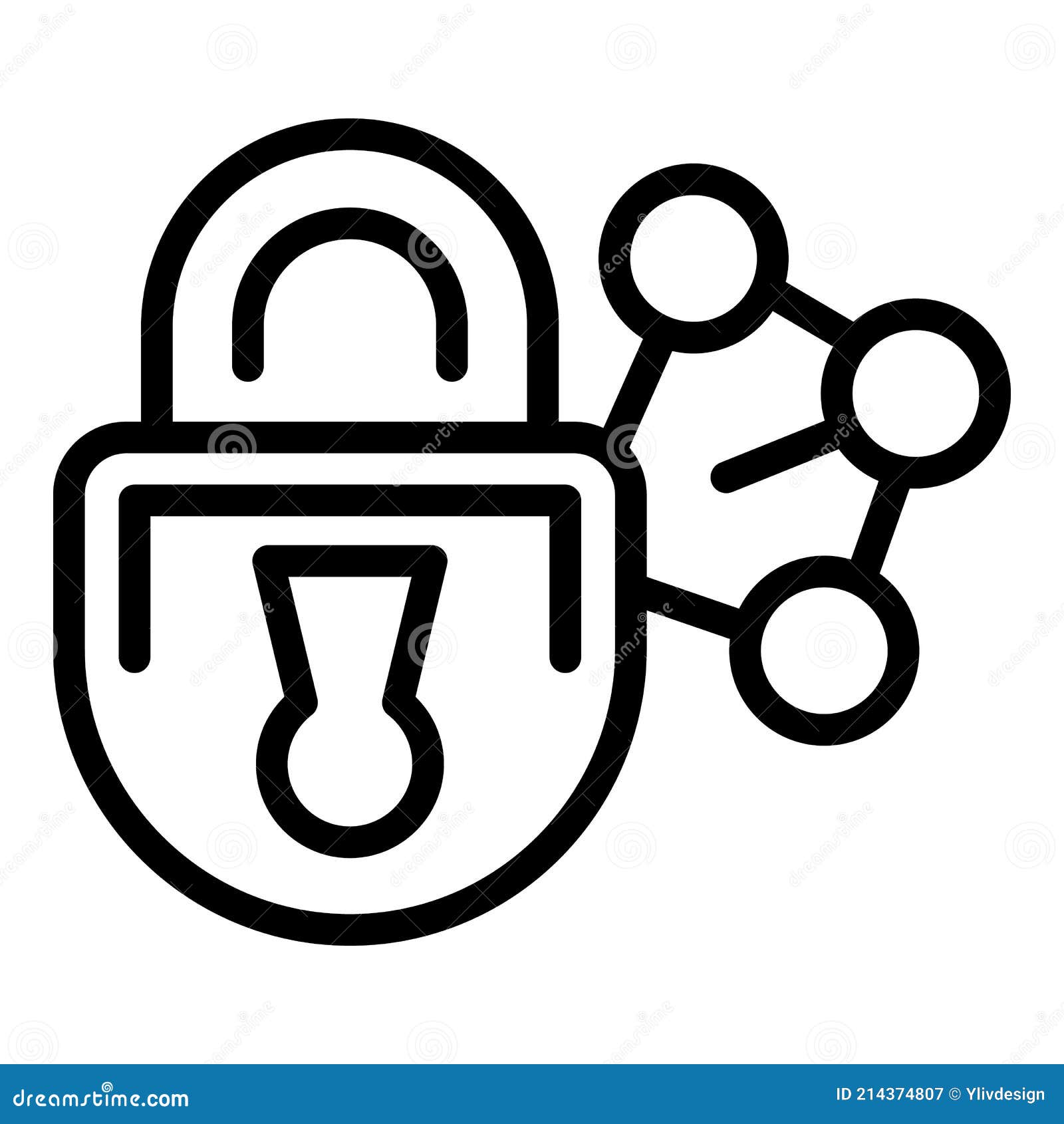 Lock Password Icon, Outline Style Stock Vector - Illustration of form ...