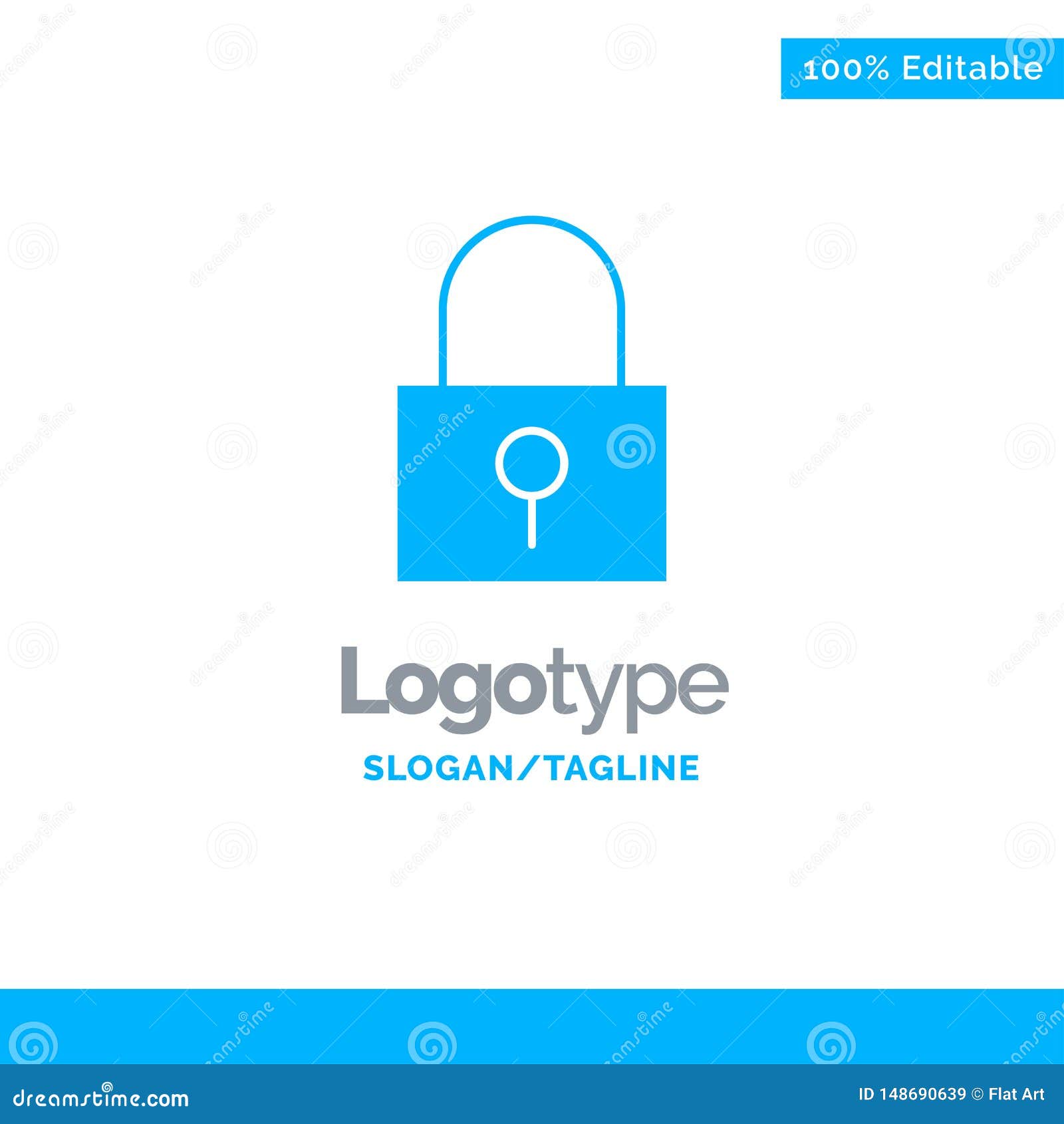 Lock, Password, Password Lock, Secure Password Blue Solid Logo Template ...