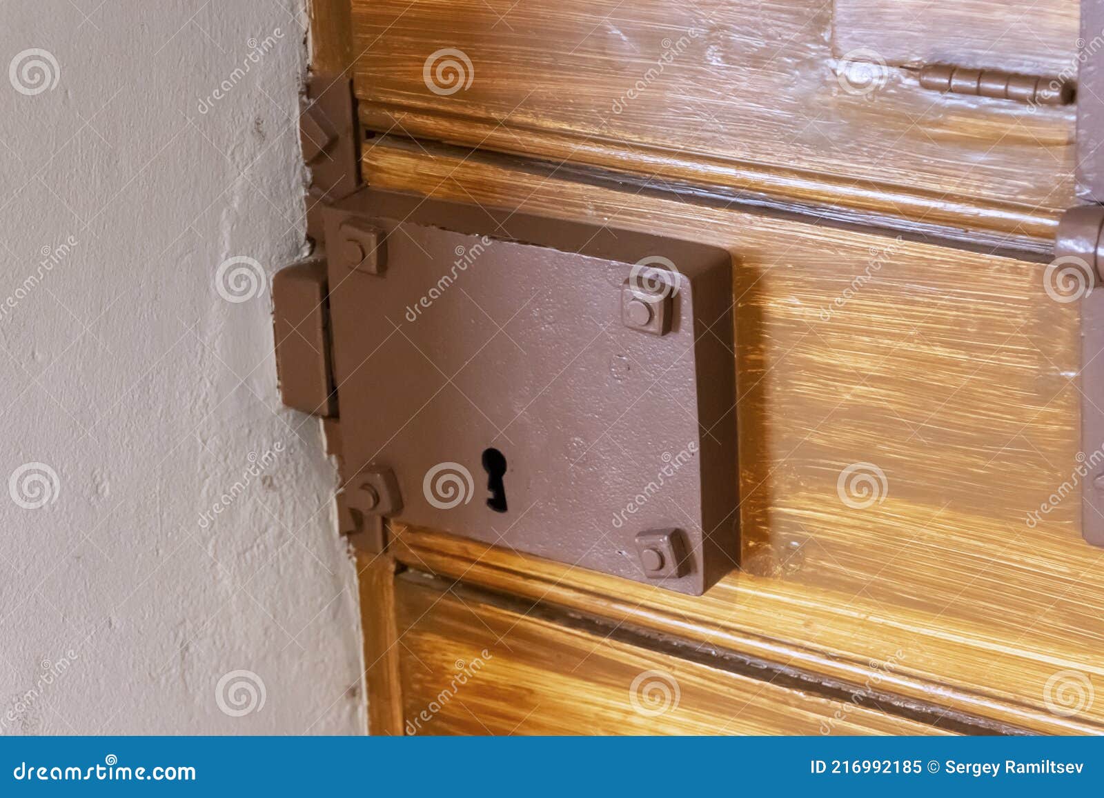 The Lock on the Prison Cell Door. Stock Image - Image of dark, locking ...