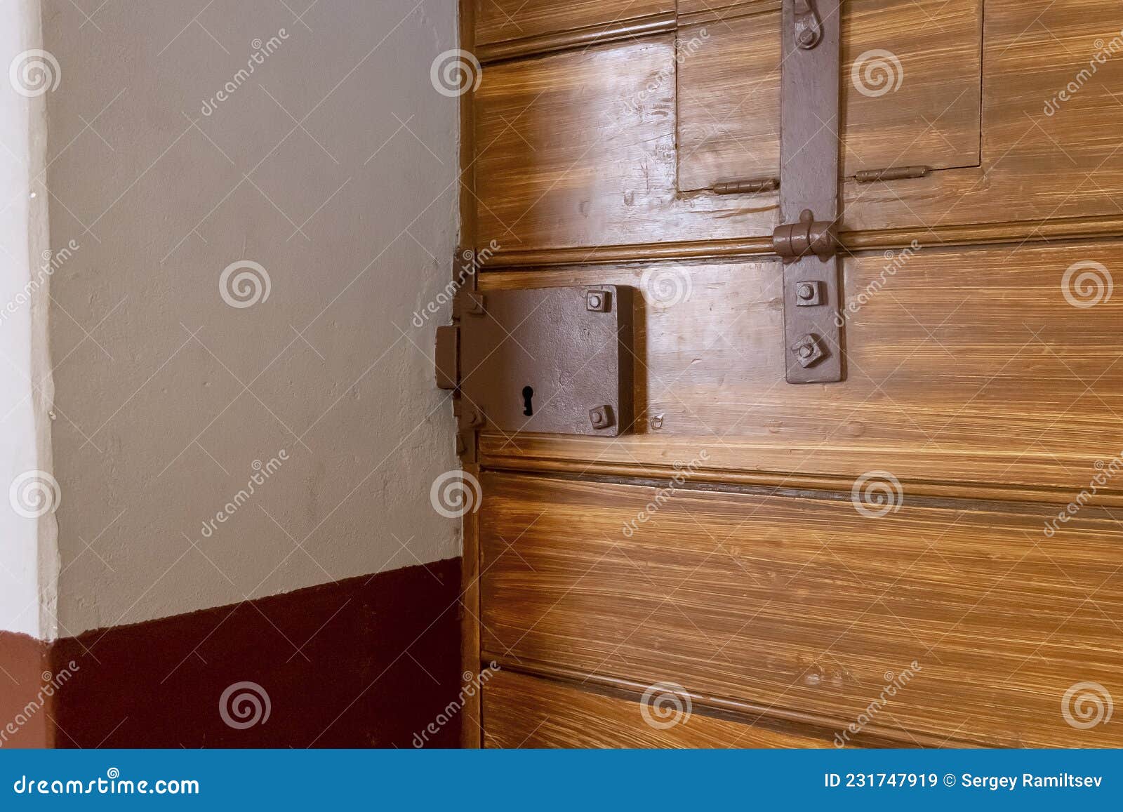 The Lock on the Prison Cell Door. Stock Image - Image of jail, locking ...