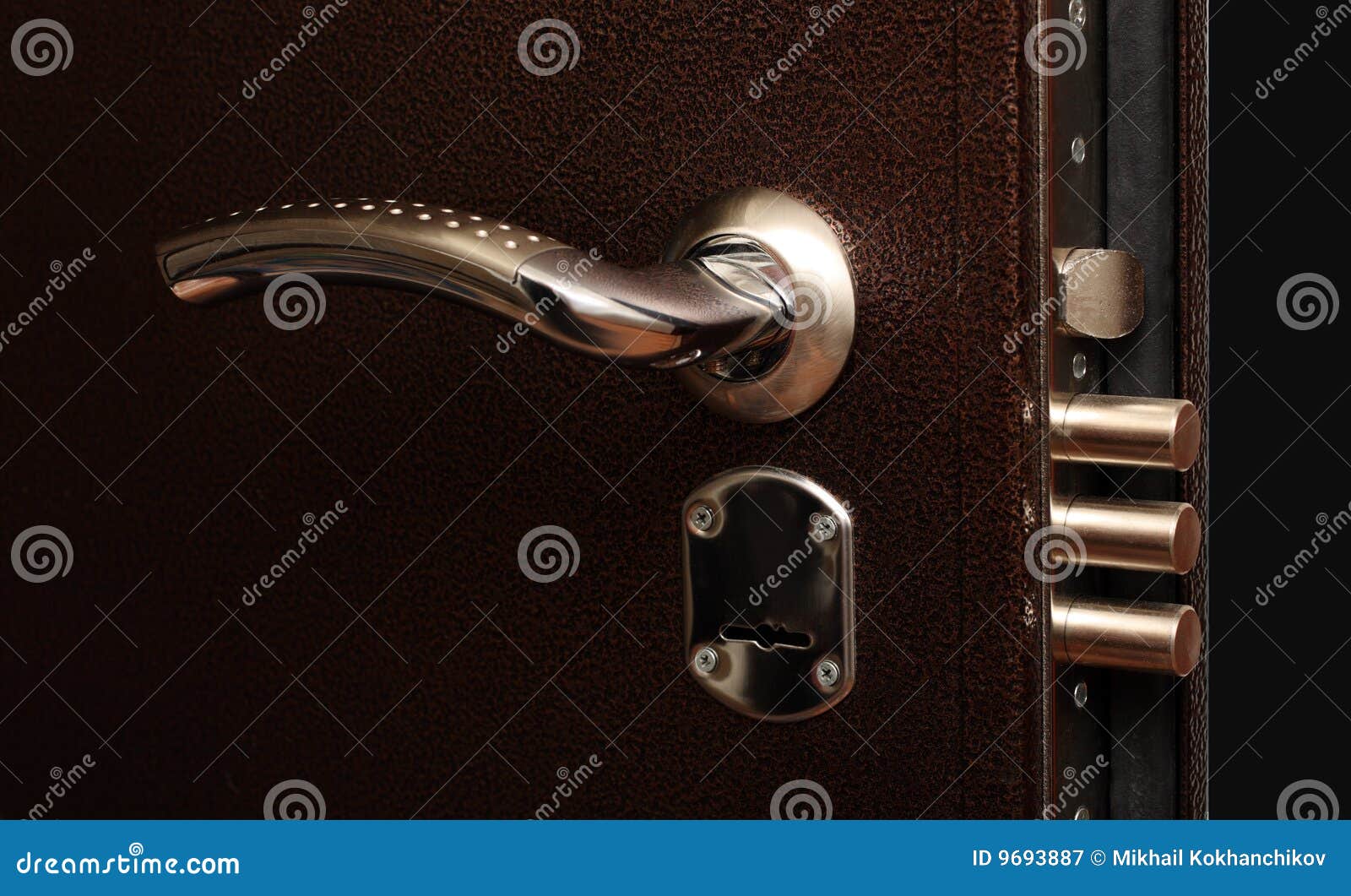Lock with pull out bolts stock image. Image of interior - 9693887