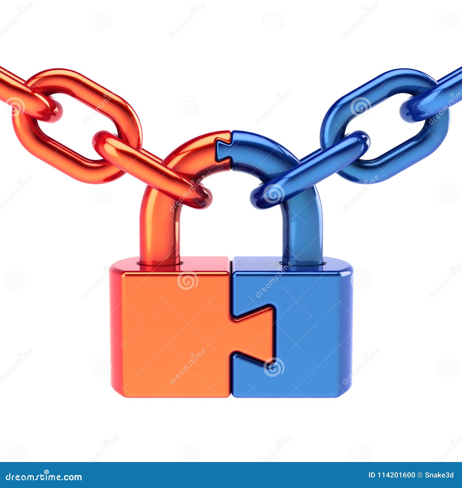 Lock Puzzle Padlock Closed with Chain. Security Concept Stock ...