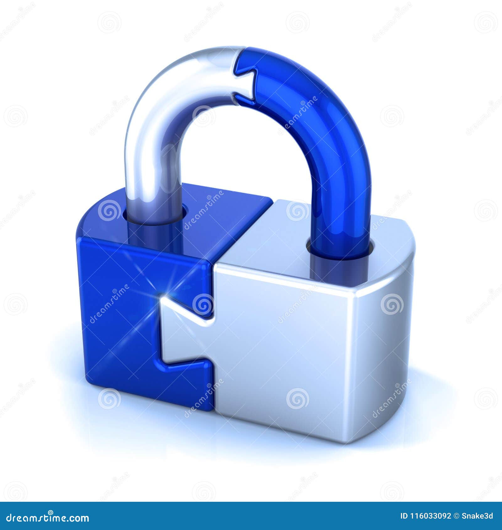 Lock Puzzle Padlock Security Icon Concept Stock Illustration ...