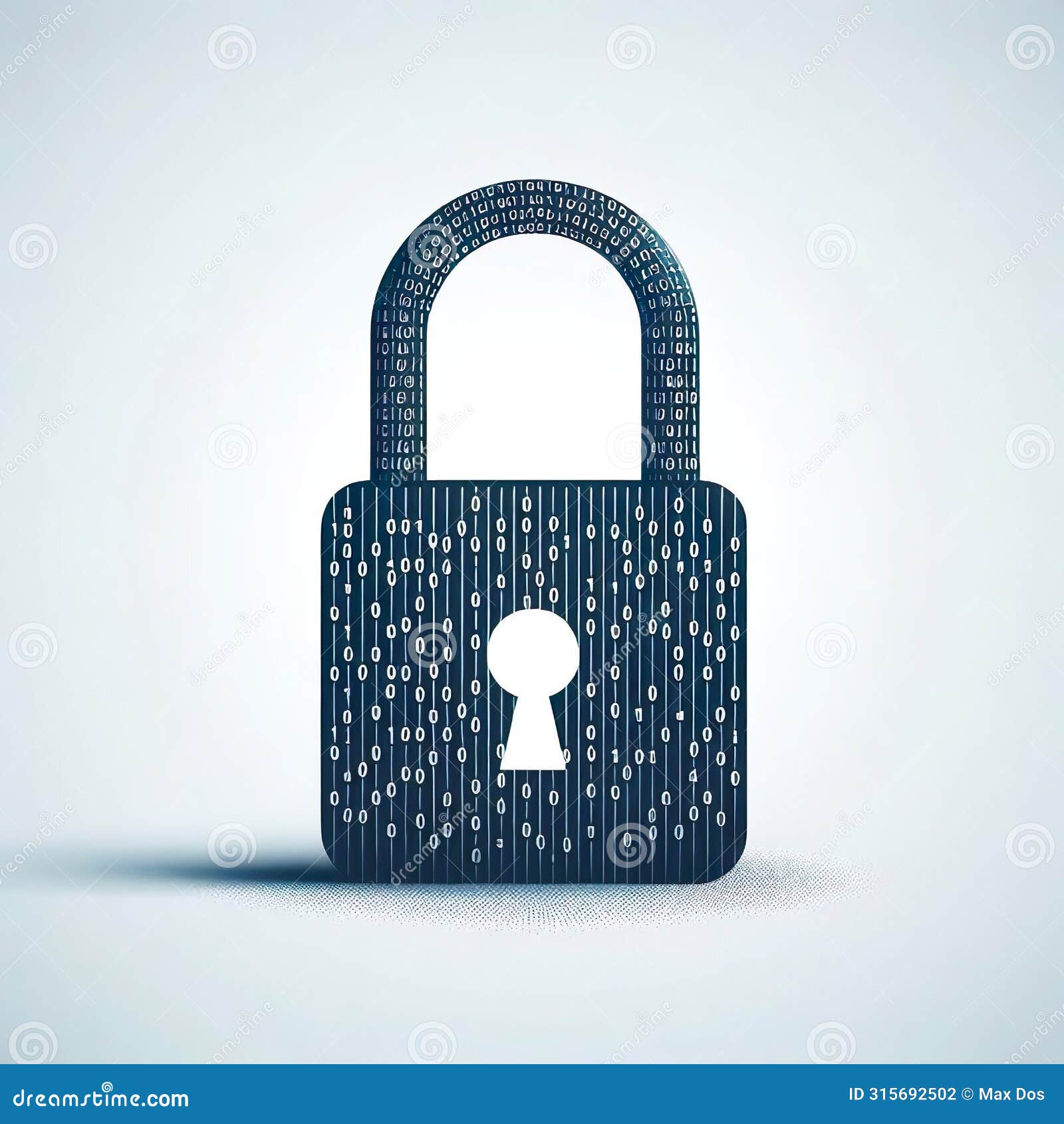A Lock, Representing Cyber Security Stock Illustration - Illustration ...