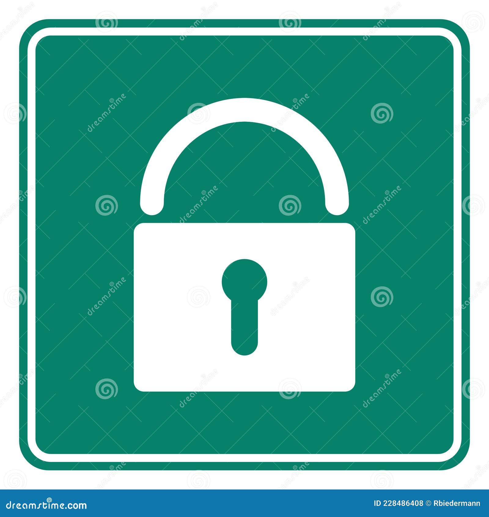 Lock and road sign stock vector. Illustration of canadian - 228486408