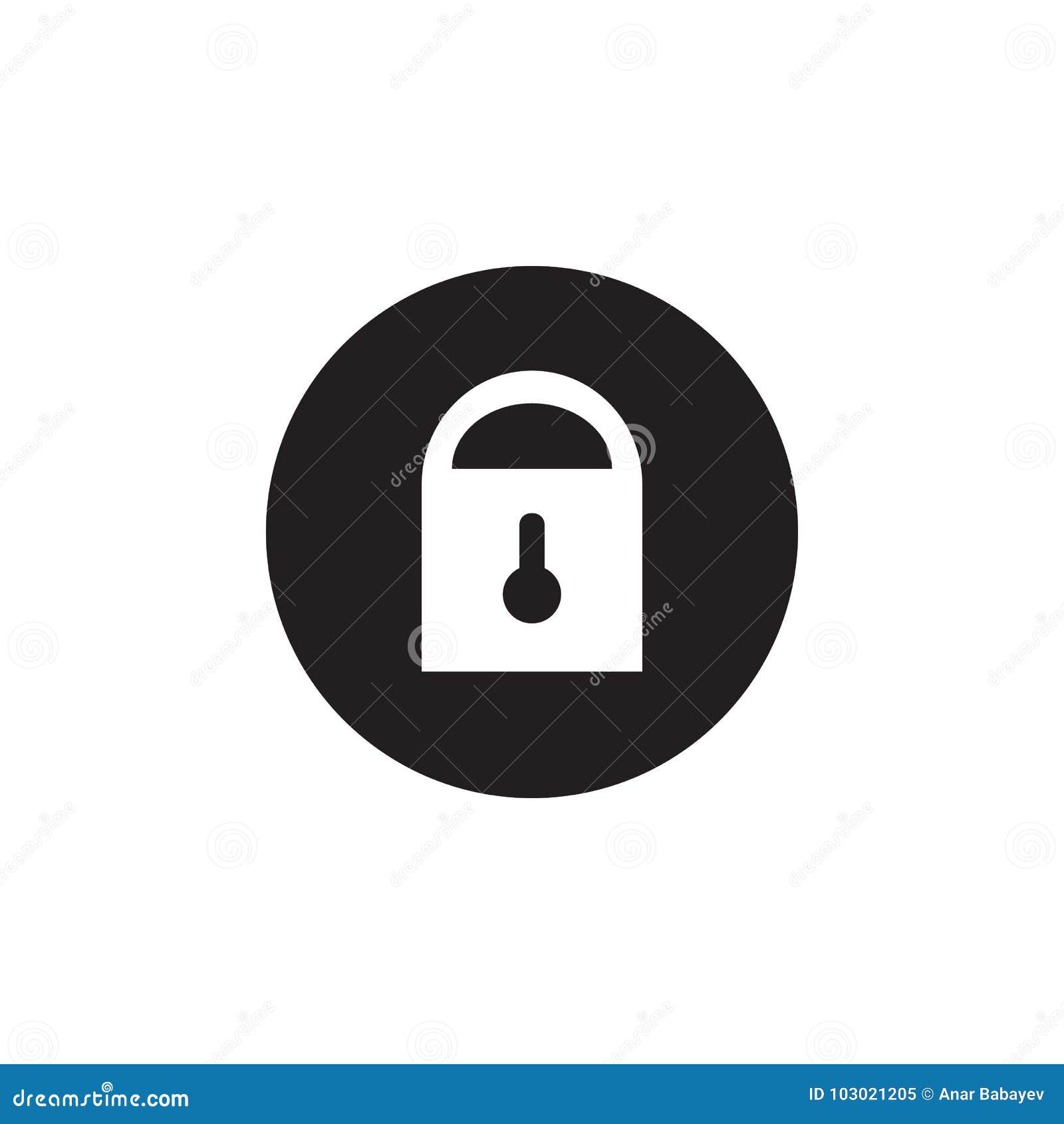 Lock rounded icon stock vector. Illustration of lock - 103021205