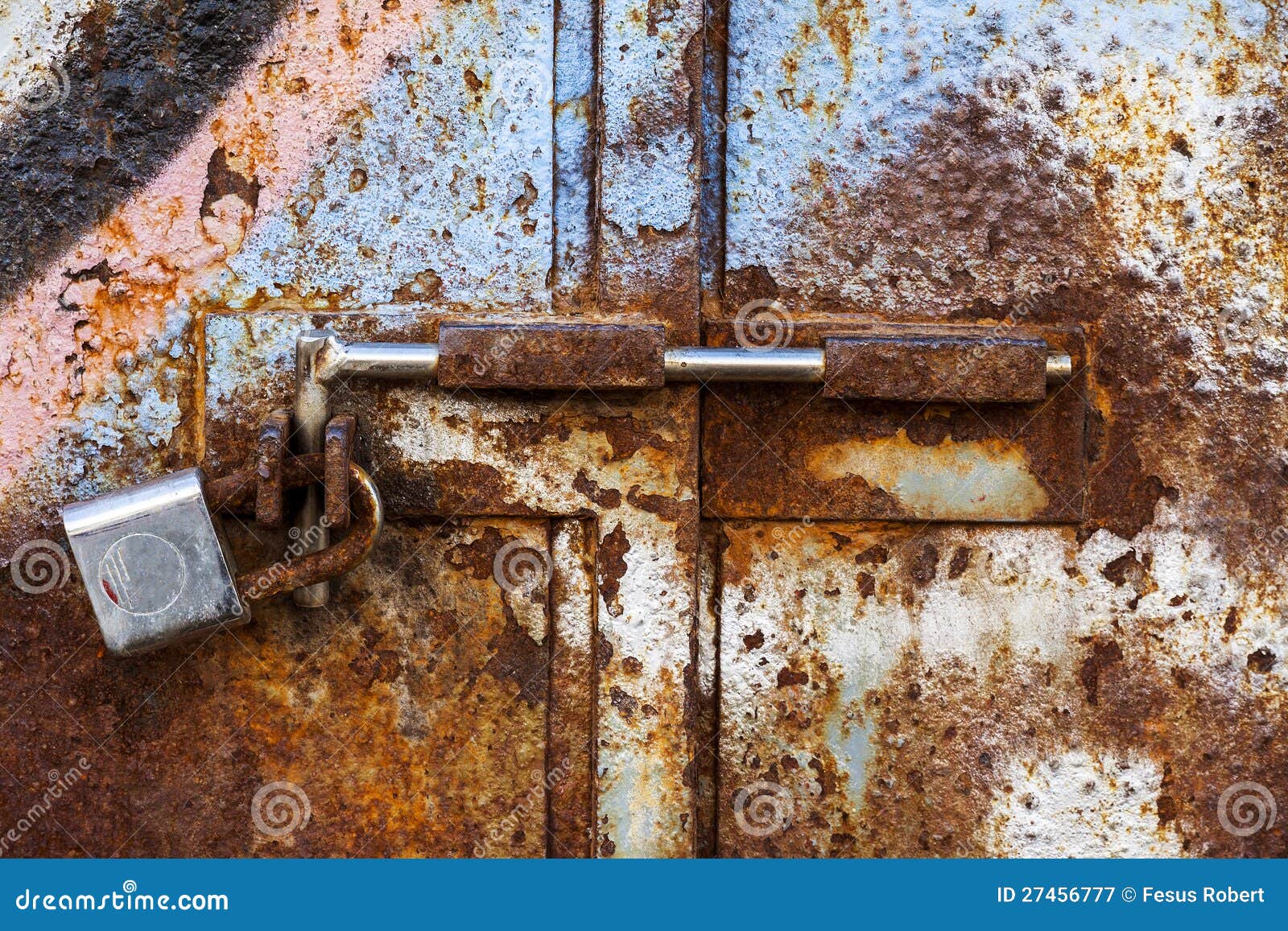 Lock on rusty iron door stock image. Image of prison - 27456777