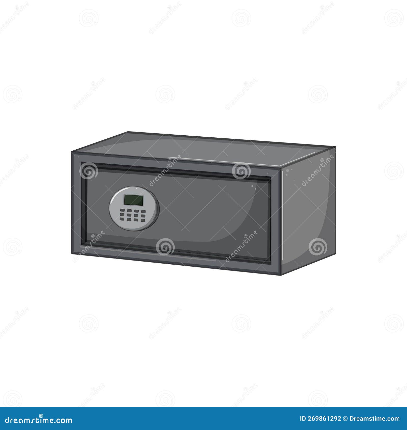 Lock Safe Cartoon Vector Illustration Stock Illustration - Illustration ...