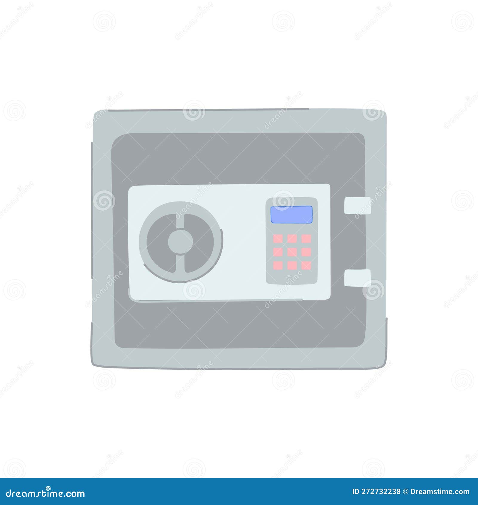 Lock Safe Cartoon Vector Illustration Stock Vector - Illustration of ...