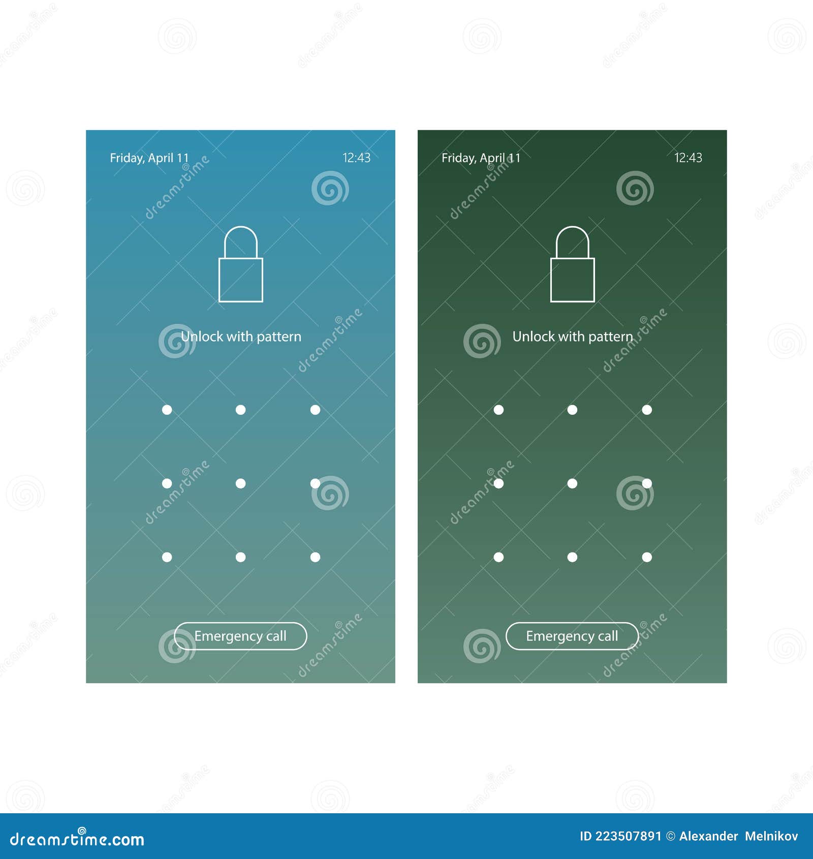 Lock Screen Icon in Smartphone. Vector Illustration Eps 10 Stock Vector ...
