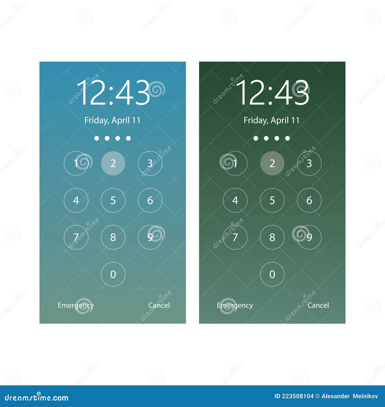 Lock Screen Icon in Smartphone. Vector Illustration Eps 10 Stock Vector ...