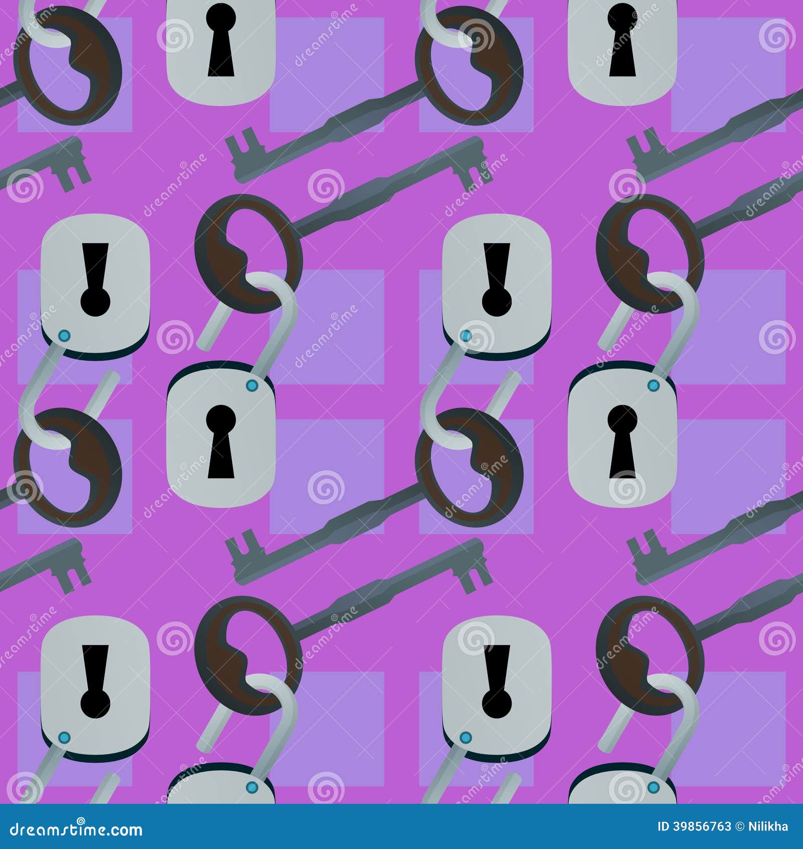 Lock Seamless Background Design Stock Illustration - Illustration of ...