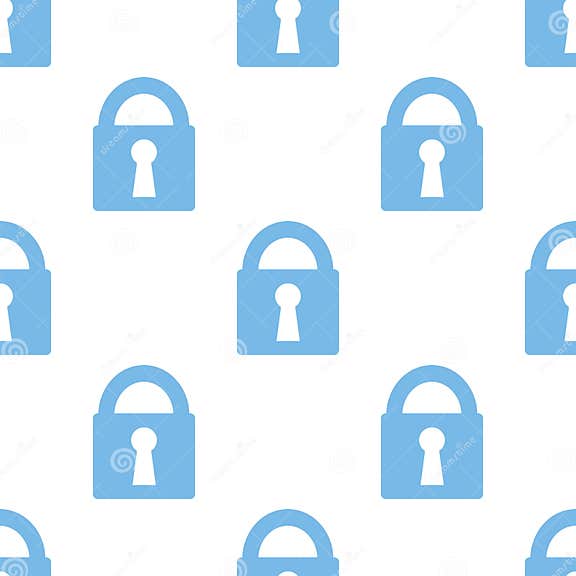 Lock seamless pattern stock vector. Illustration of sign - 51706837