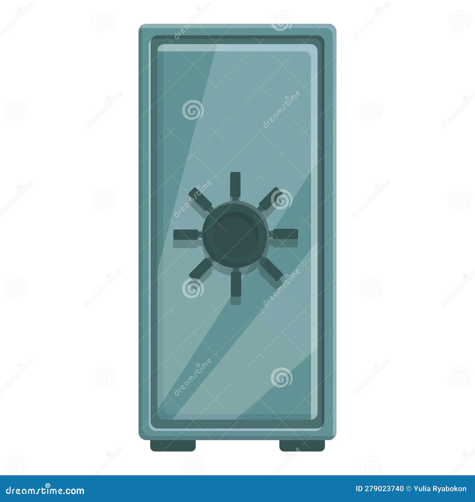 Lock Secure Box Icon Cartoon Vector. Money Safe Stock Vector ...