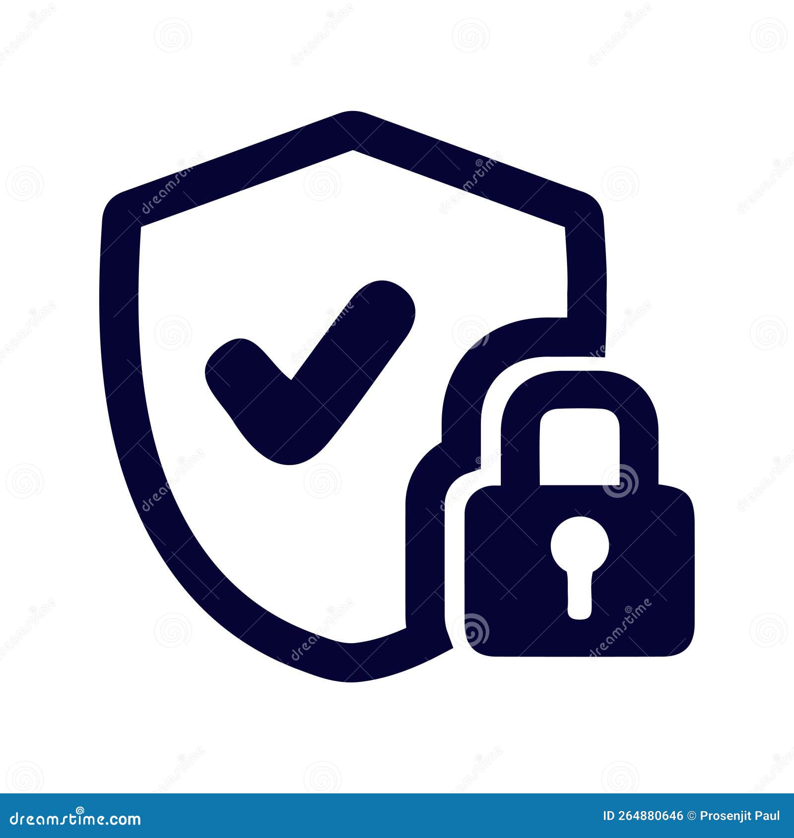 Lock security check icon stock vector. Illustration of privacy - 264880646