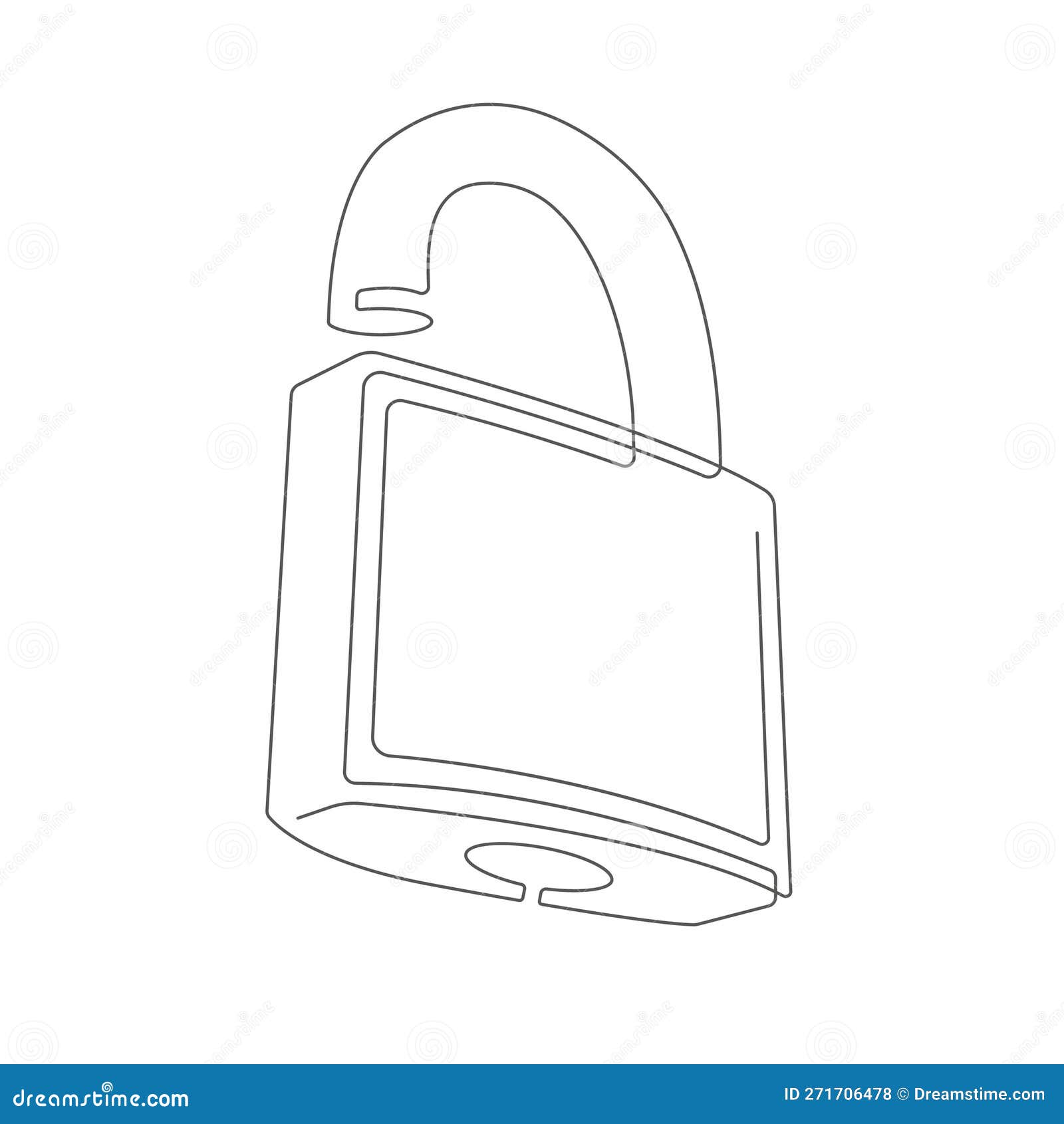 Lock Drawing Vector Illustration | CartoonDealer.com #25099676