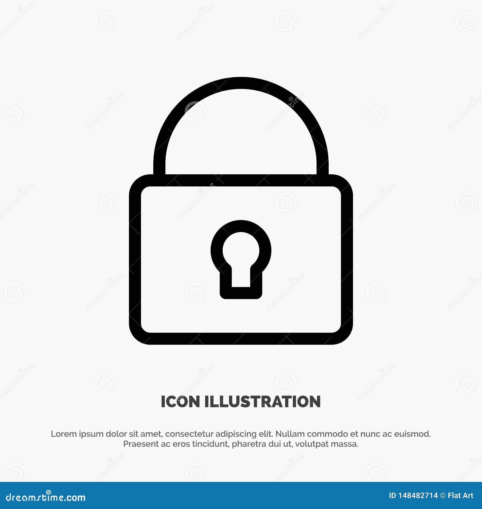 Lock, Security, Locked, Login Line Icon Vector Stock Vector ...