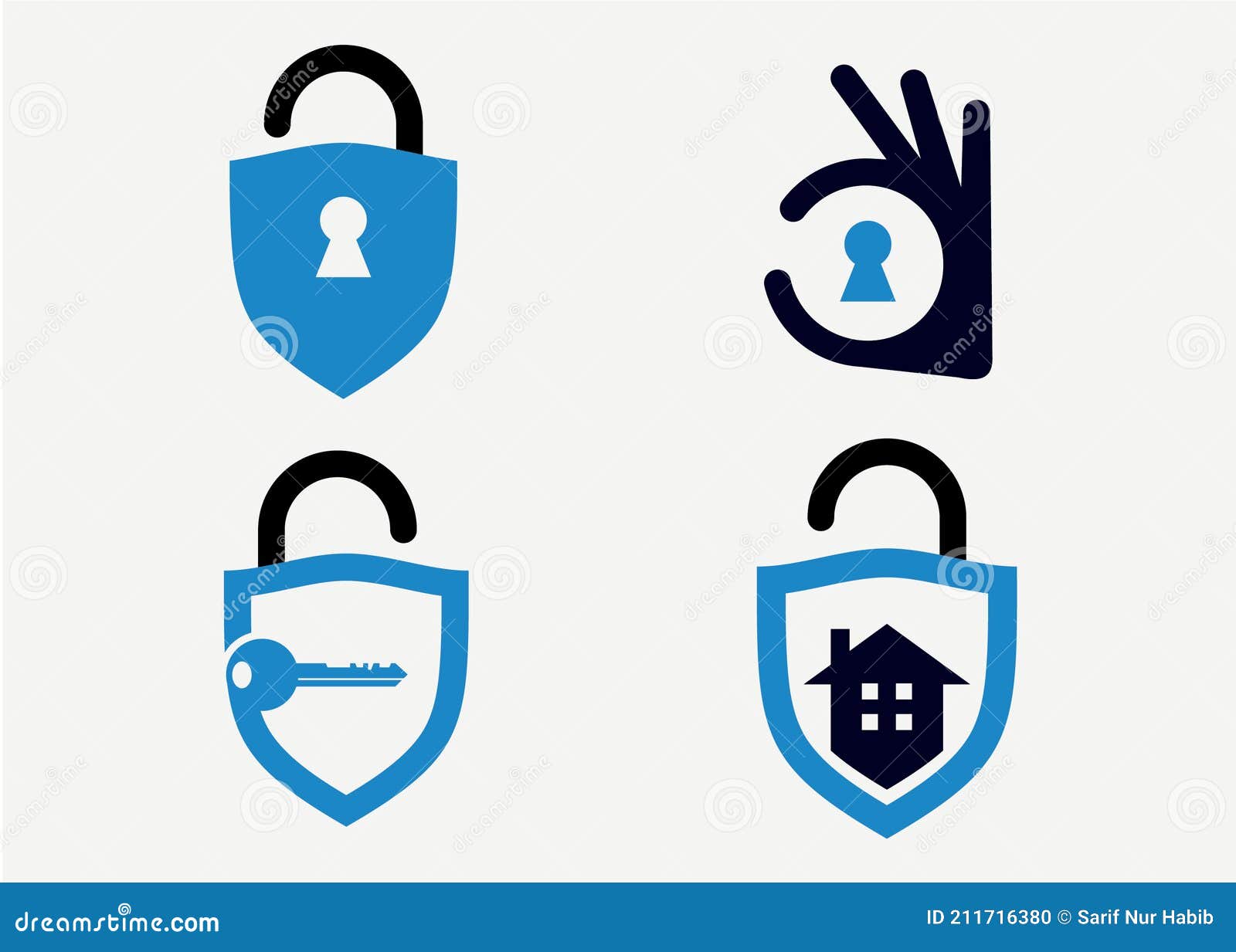 Lock Security Logo Design Template Stock Vector - Illustration of ...