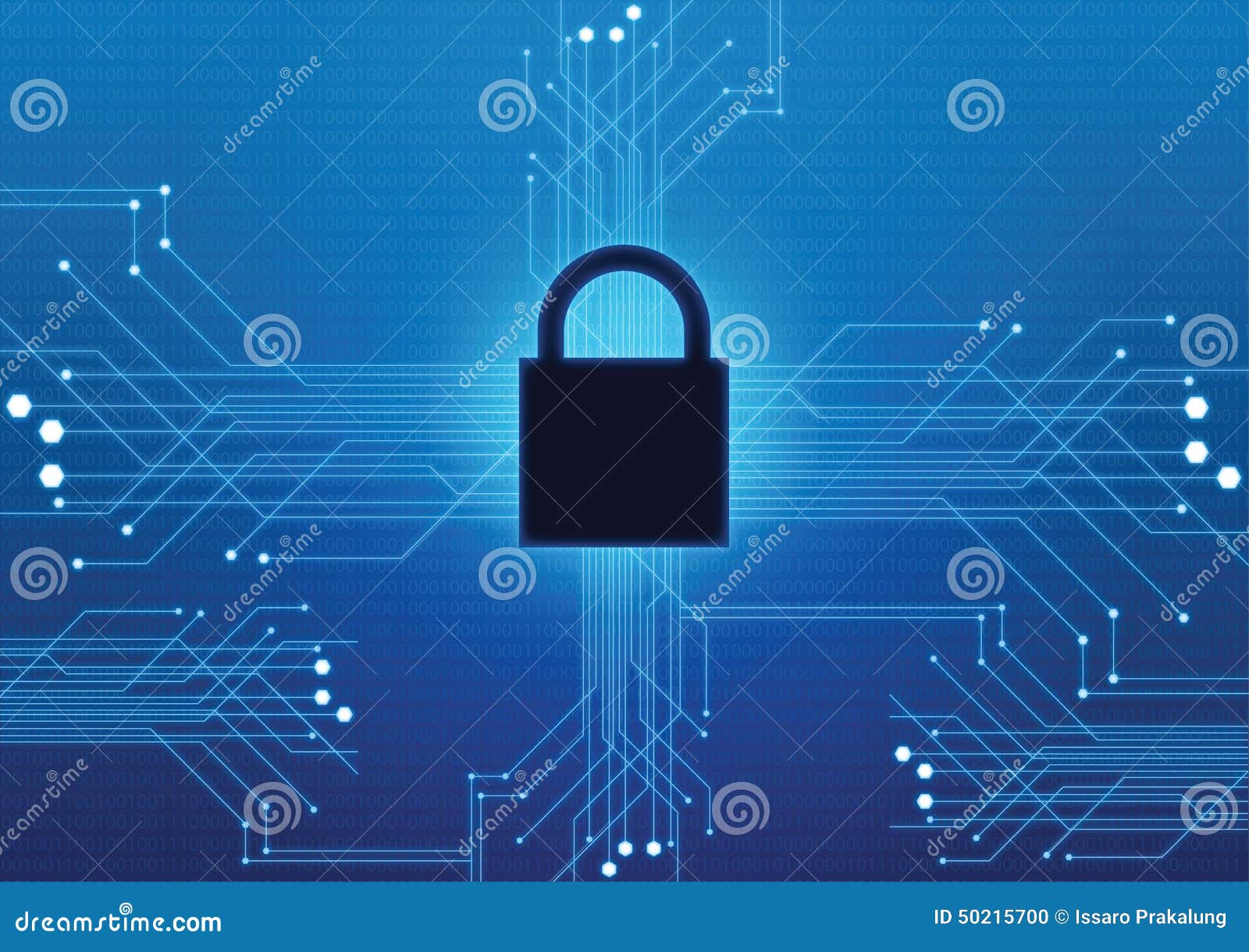 Lock Security Safety Guard Network Technology Background Stock ...