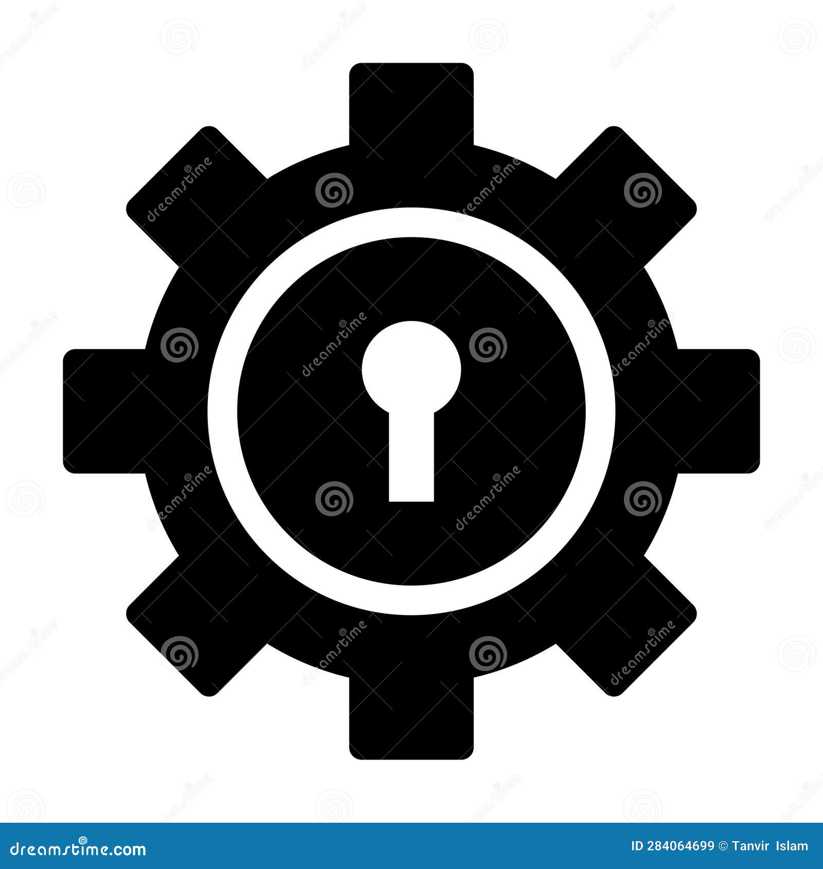 Lock Setting Icon stock vector. Illustration of designed - 284064699