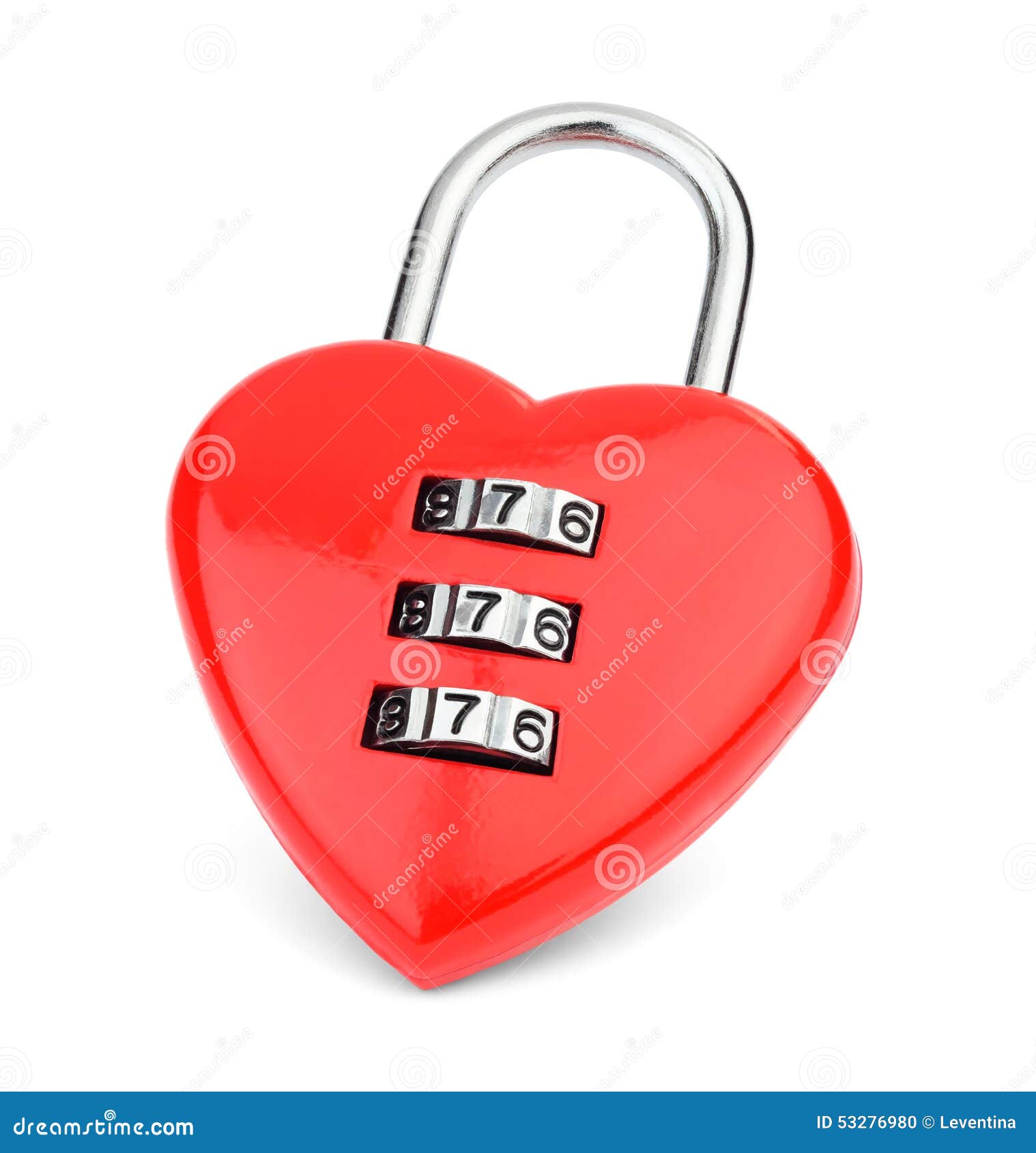 Lock in the Shape of a Heart Stock Photo - Image of painted, metallic ...