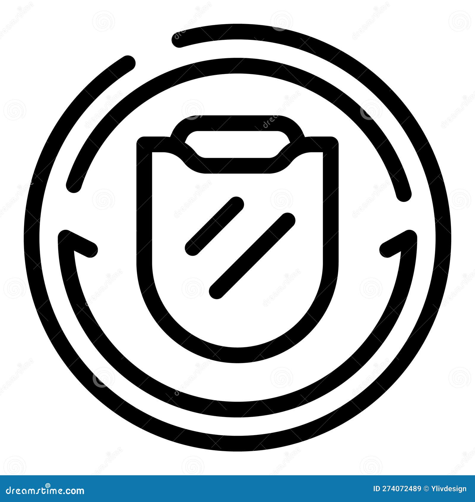 Lock Shield Icon Outline Vector. Safety Guard Stock Vector ...
