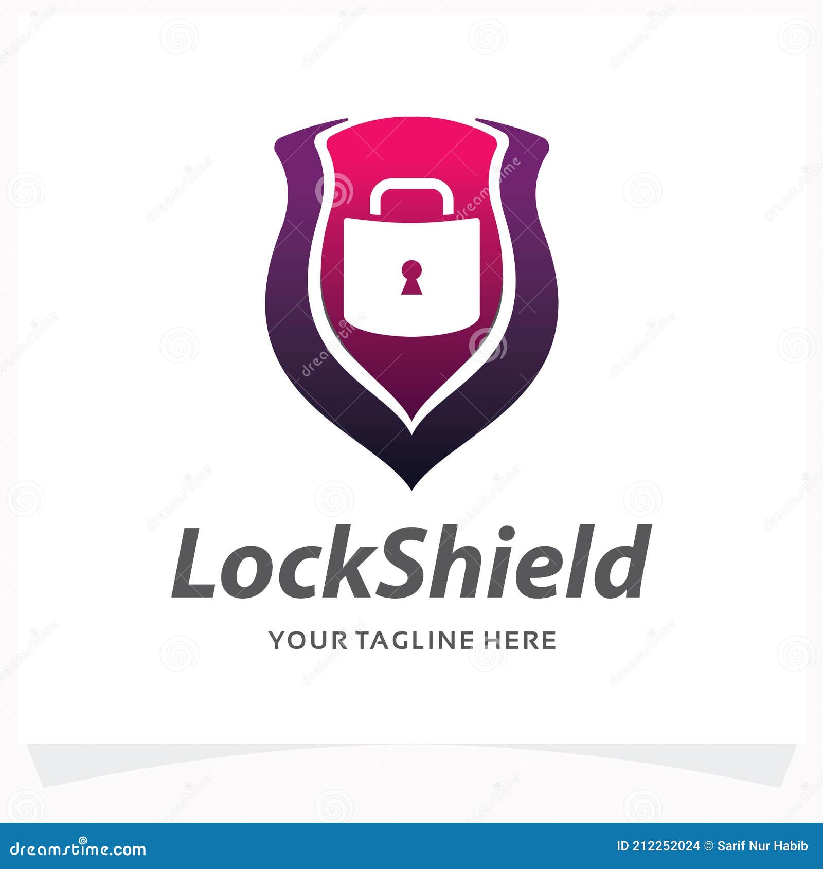 Lock Shield Logo Design Template Stock Vector - Illustration of antivirus, crest: 212252024
