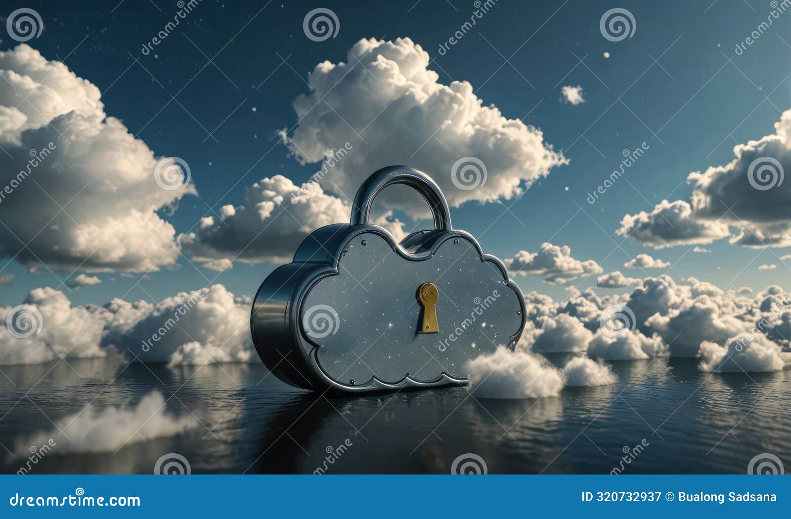 A Lock is Shown in the Image, with a Keyhole in the Center. the Lock is ...