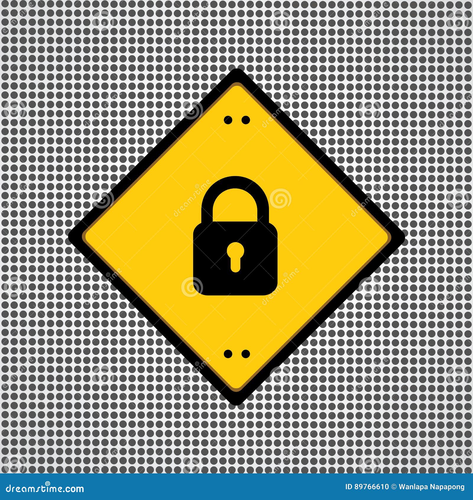 Lock sign stock vector. Illustration of security, construction - 89766610
