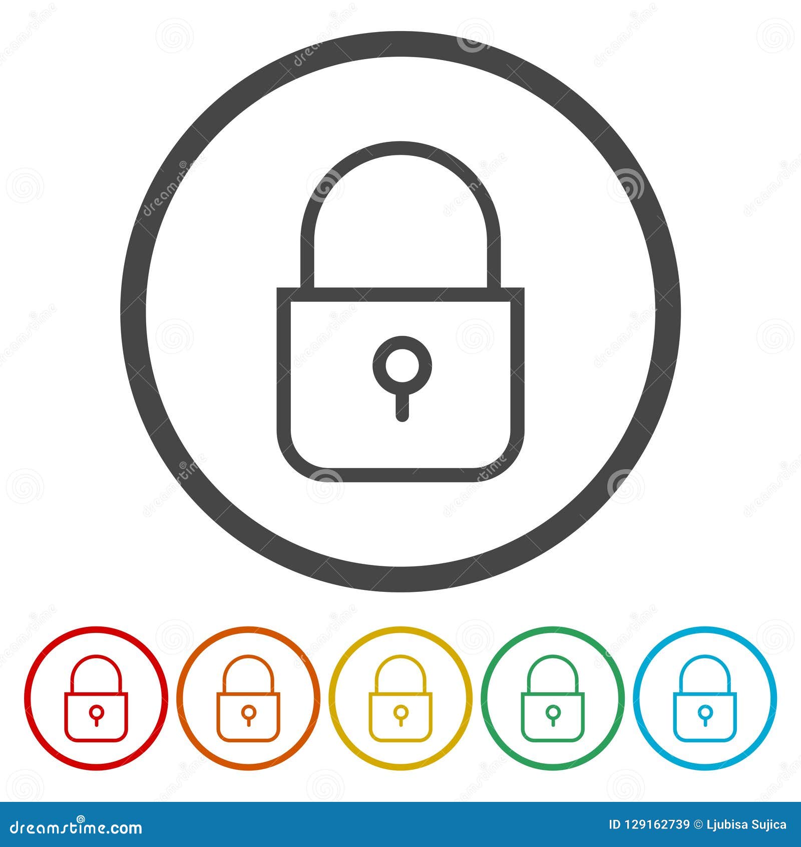 Lock Sign Icon. Locker Symbol Stock Vector - Illustration of circle ...