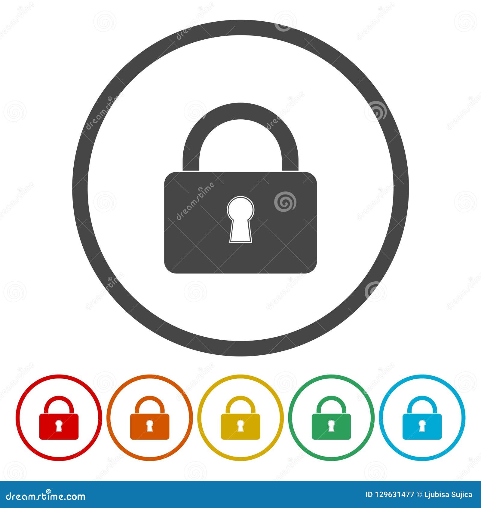 Lock Sign Icon. Locker Symbol Stock Vector - Illustration of cutout ...