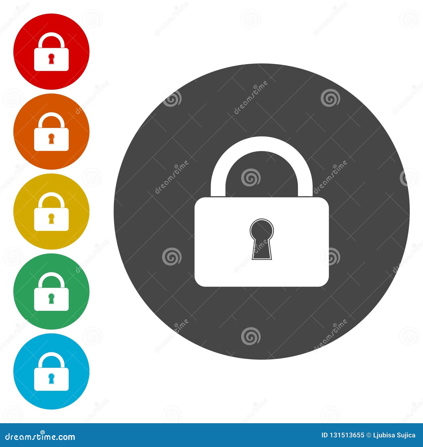 Lock Sign Icon. Locker Symbol Stock Vector - Illustration of label ...