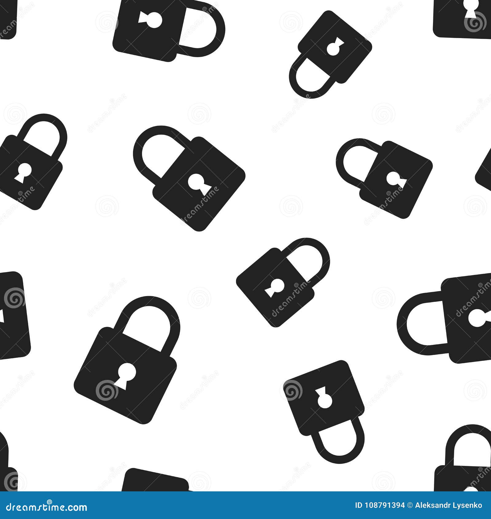 Lock Sign Seamless Pattern Background. Business Concept Vector I Stock ...