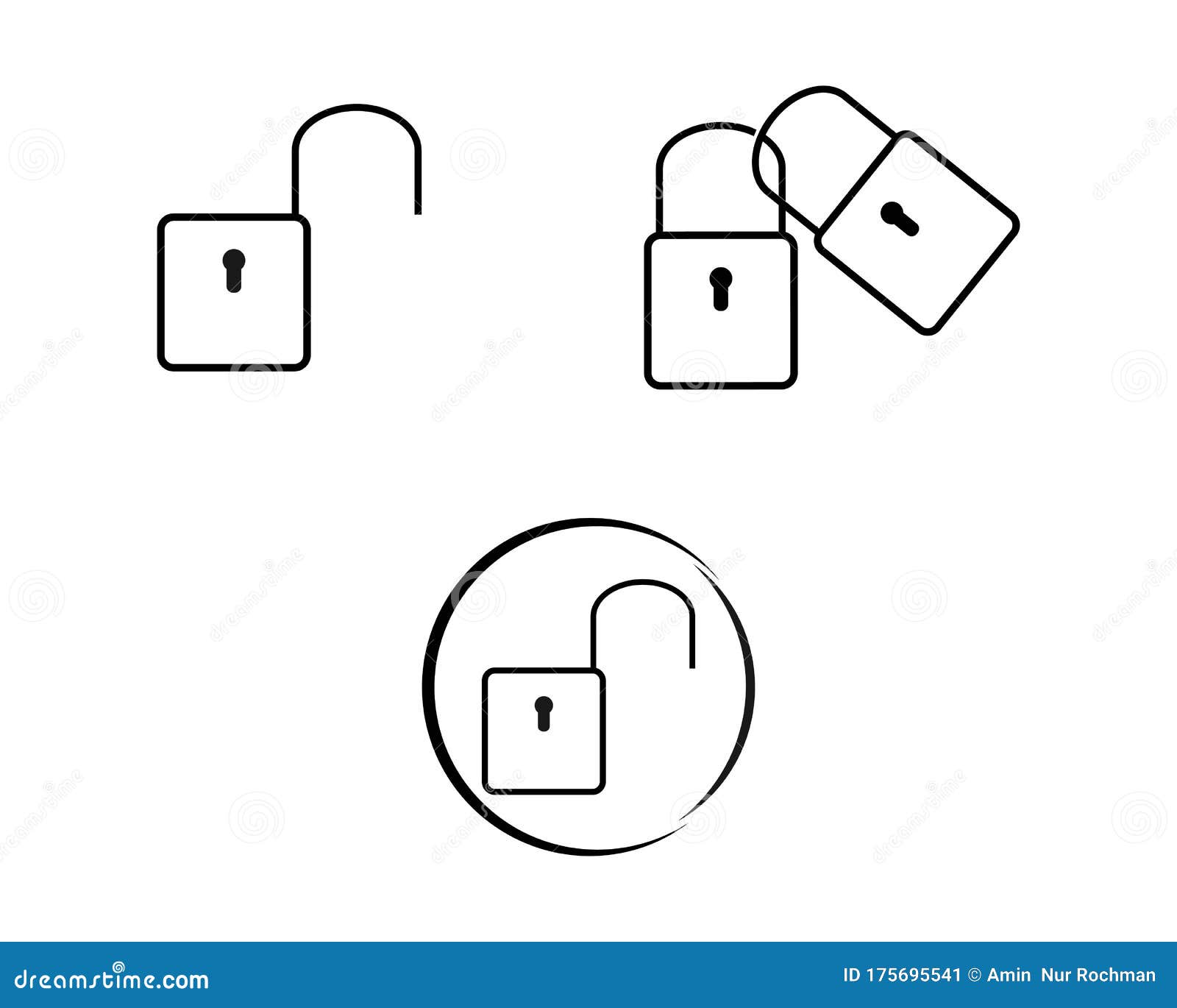 Lock silhouette vector stock illustration. Illustration of silhouette ...