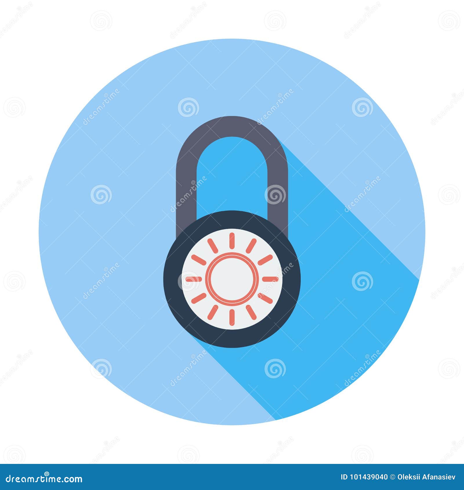 Lock single icon. stock vector. Illustration of close - 101439040