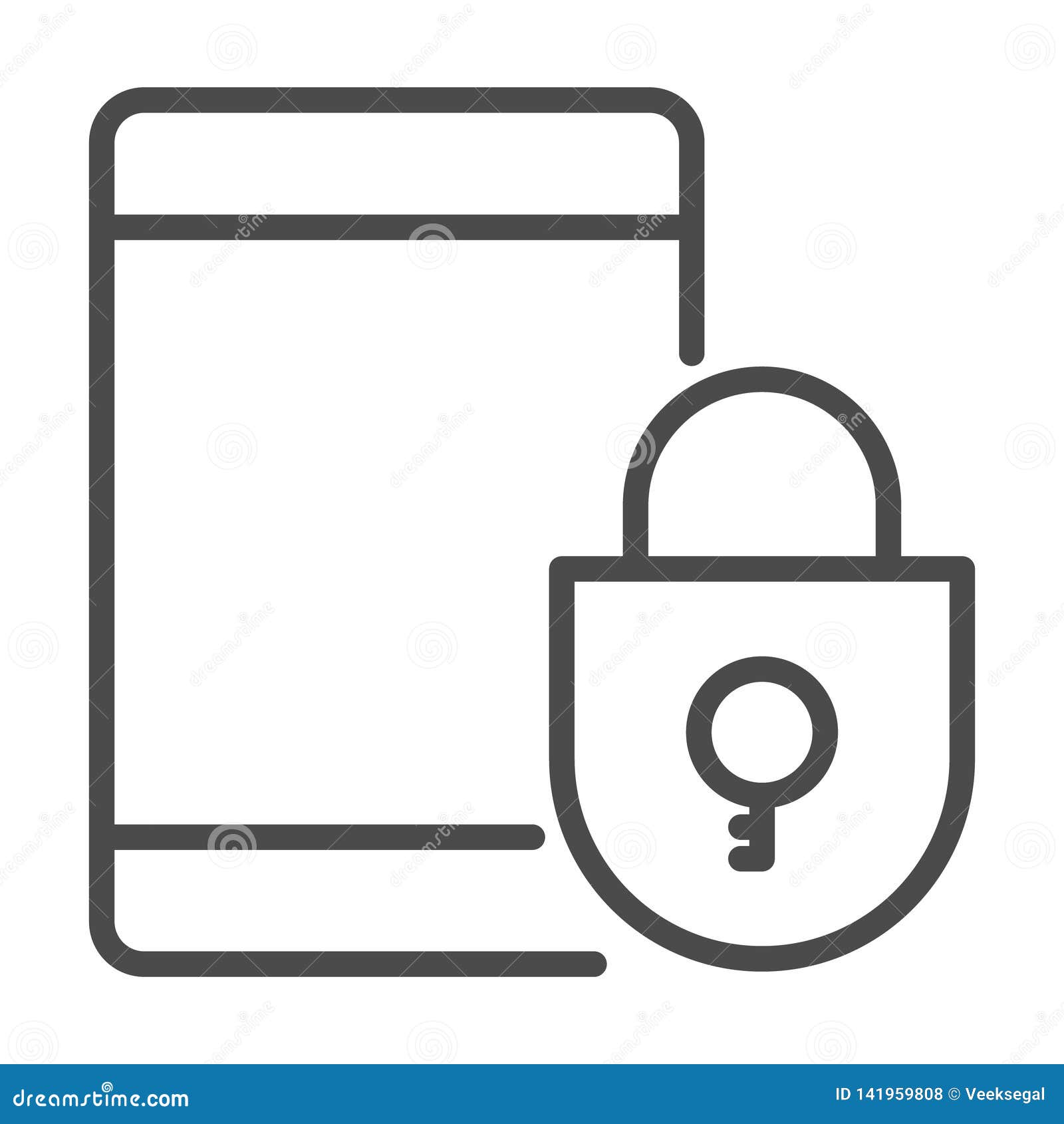 Lock in a Smart Phone Icon. Element of Cyber Security Icon for Mobile ...